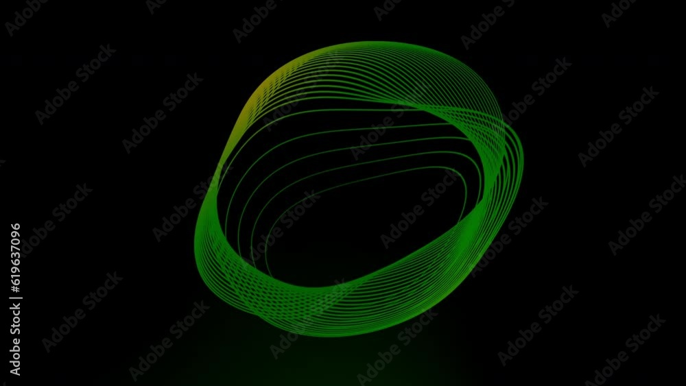 Abstract green scale up spectrum on circle ,ring swirl on loop ...