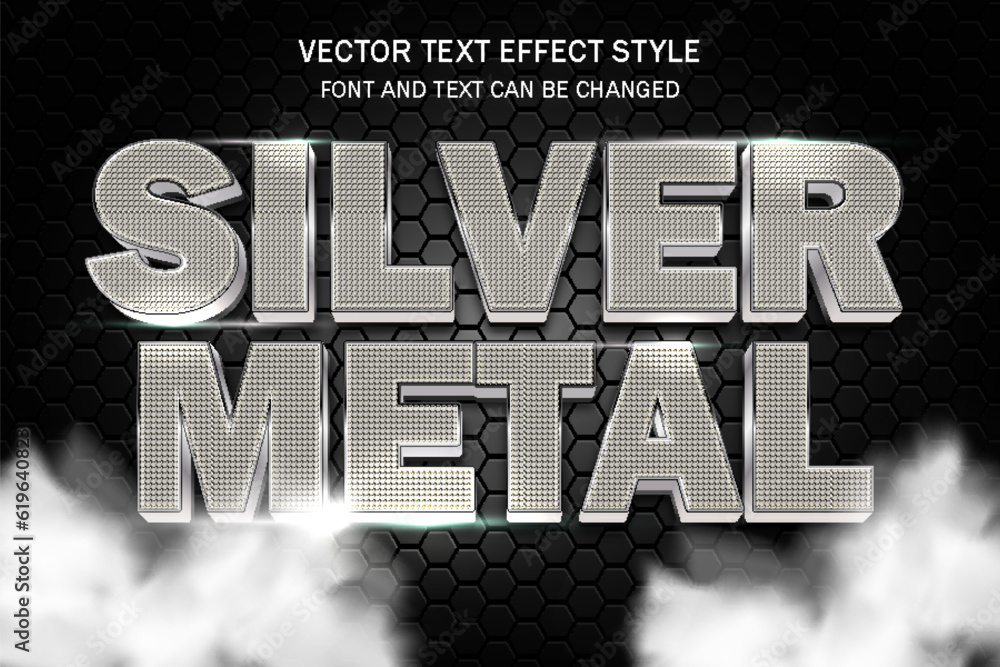 silver metal golden premium typography lettering 3d editable text ...