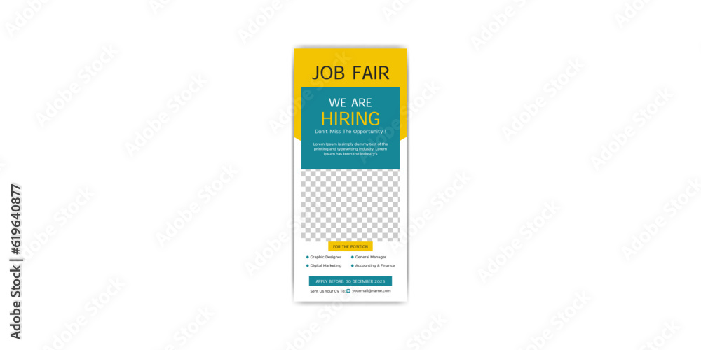 We are hiring for job vacancy rack cards and dl flyer template Stock ...