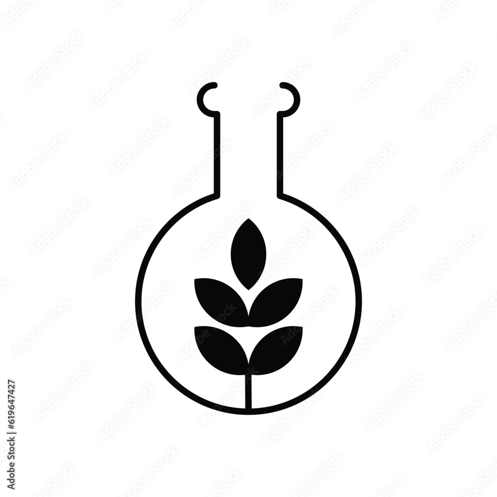 Agro laboratory icon design. Organic Laboratory Ecology vector ...
