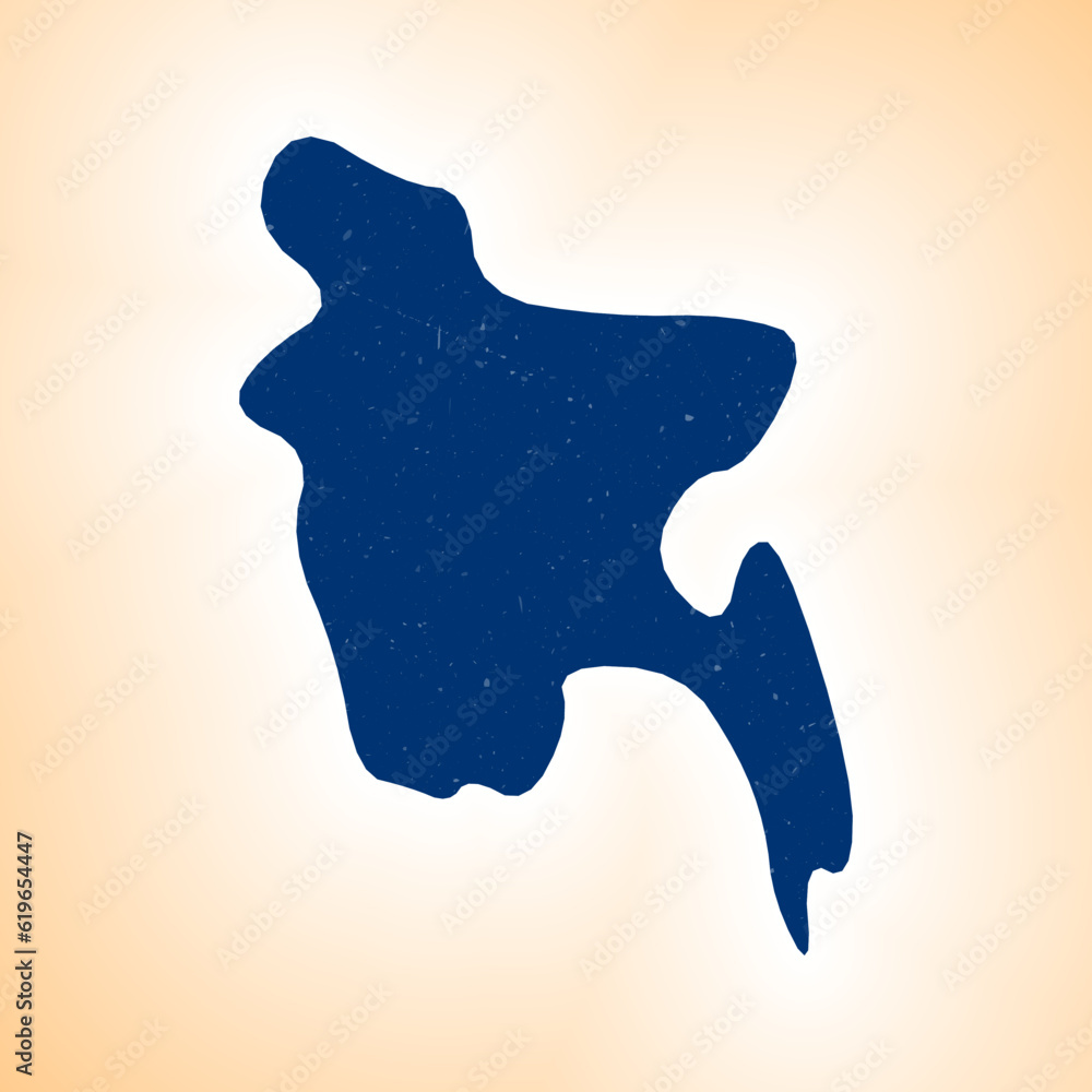 Bangladesh shape on gradient background. Country map with scratch ...