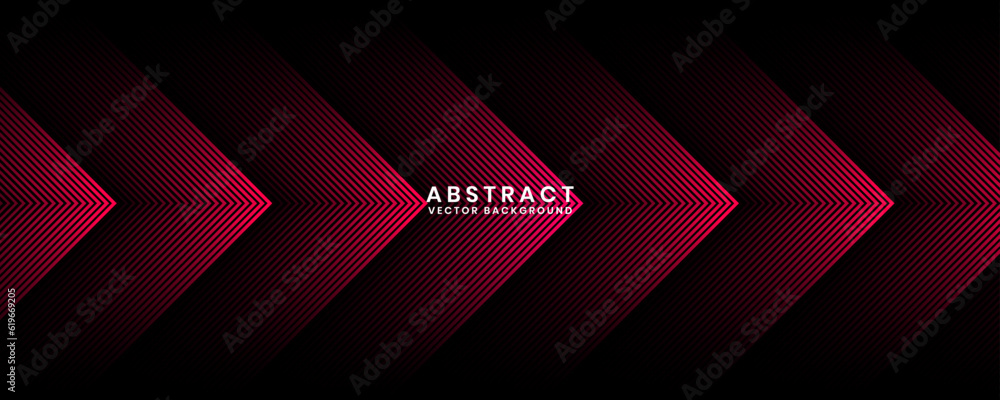 3D red techno abstract background overlap layer on dark space with ...