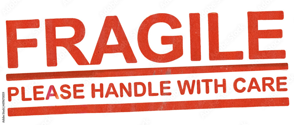 Plakát fragile handle with care sign transparent PNG – Obraz na Zeď ...
