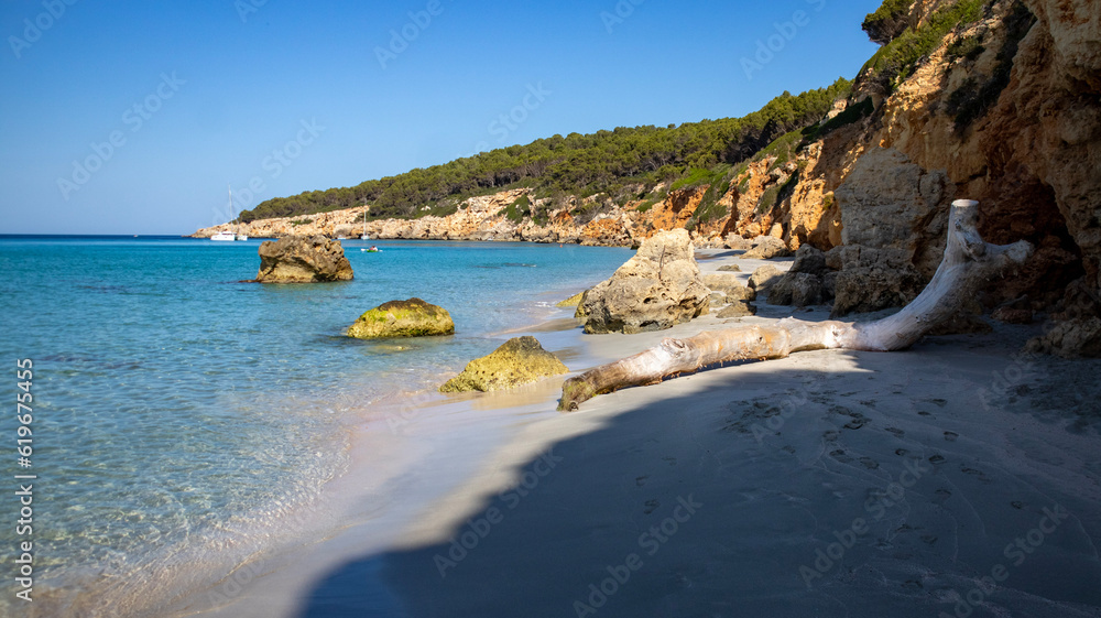Menorca Platja de Binigaus beach Mediterranean paradise Stock Photo ...