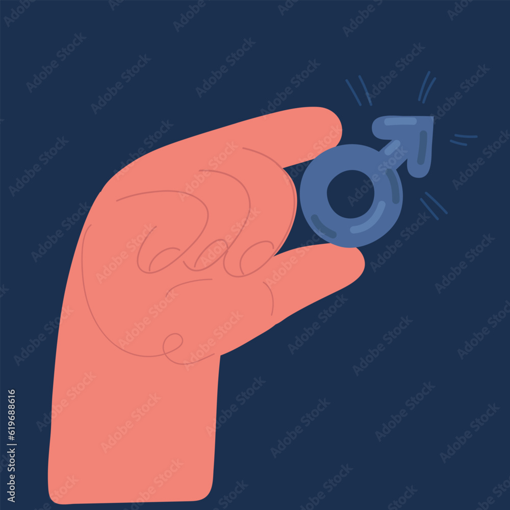 Cartoon illustration of male Symbols. Masculine signs. Stock Vector ...