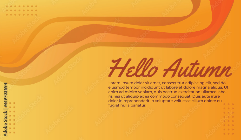 Abstract liquid autumn background. Colorful geometric shapes with fall ...