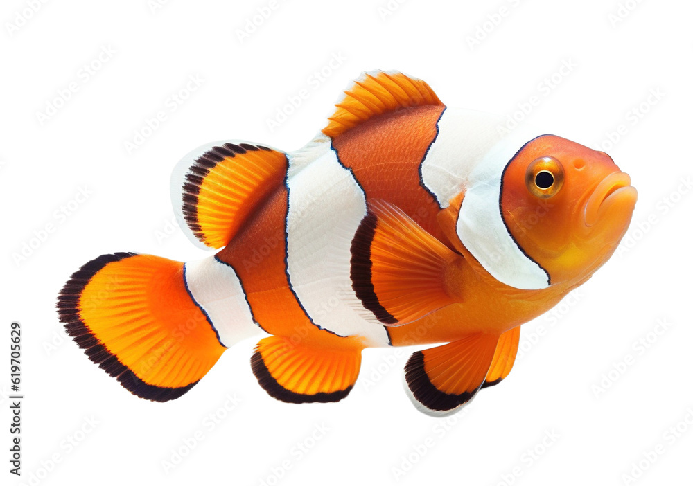 Clownfish isolated on transparent background. PNG file, cut out. Stock ...