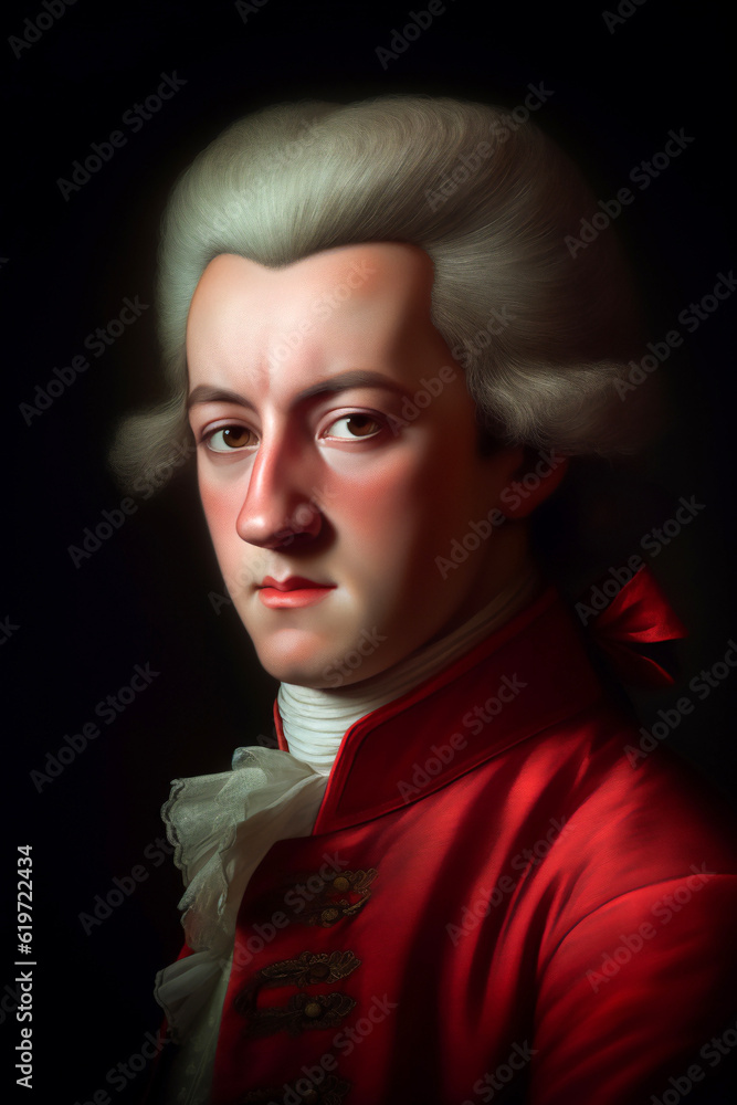 Wolfgang Amadeus Mozart oil painting of the famous Austrian classical ...