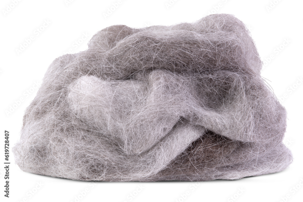 A clump of cat fur isolated on a transparent background. Stock Photo ...