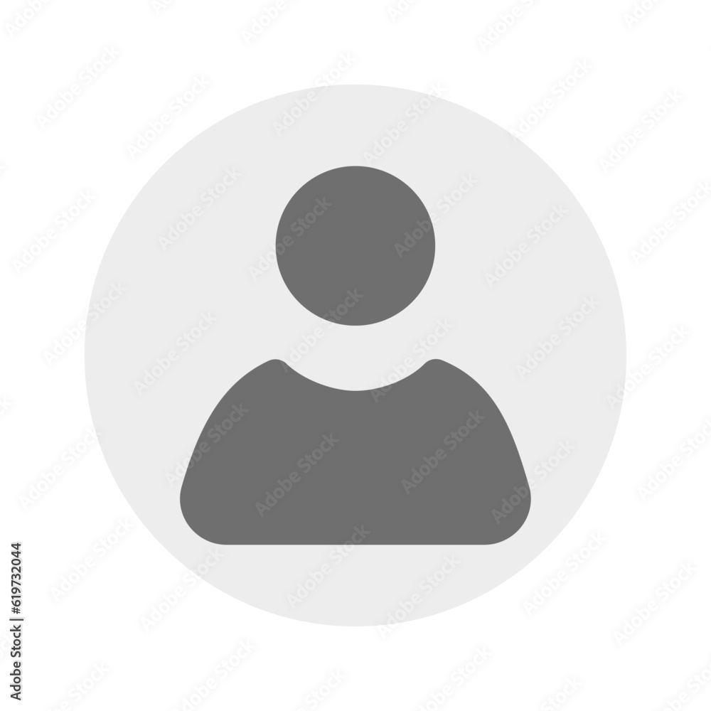 Vector flat illustration in grayscale. Avatar, user profile, person ...