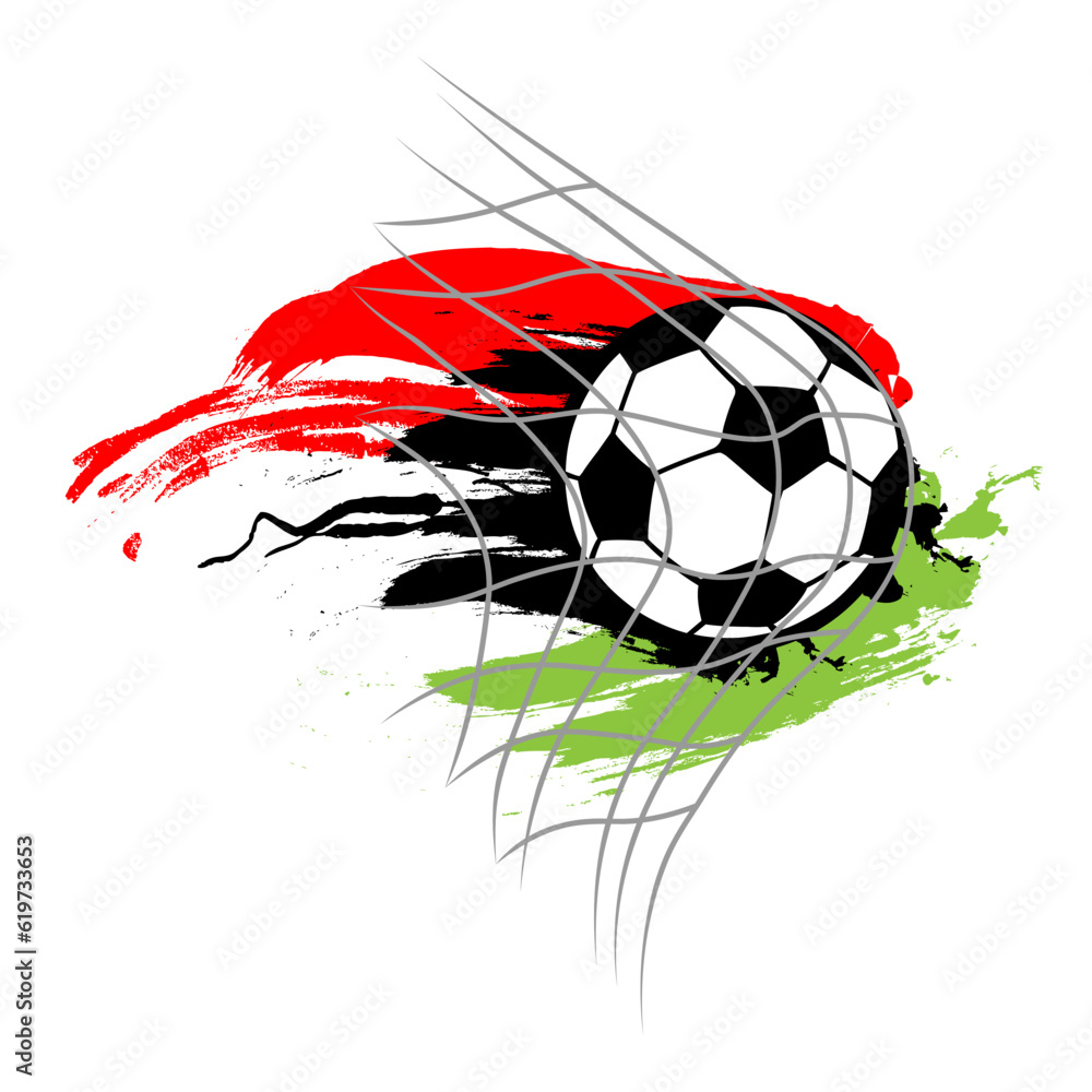 Soccer goal background, Goal t shirt design with wording and ball shape ...