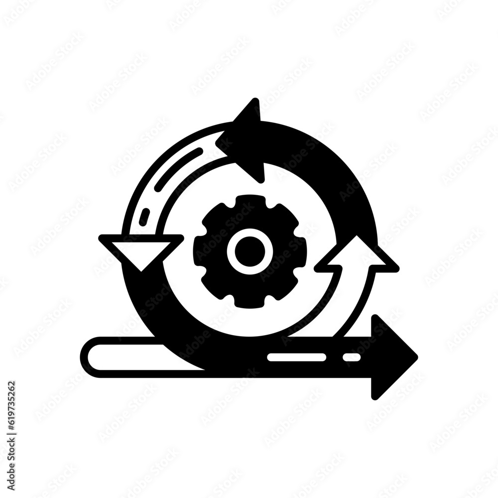 Agile Methodology Icon In Vector Illustration Stock Vector Adobe Stock