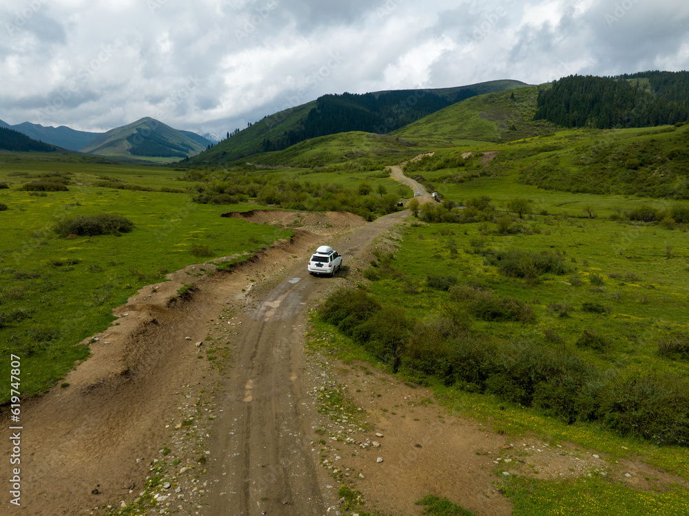 4 wheel drive, 4runner, 4wd, 4x4, aerial view, asia, automobile ...