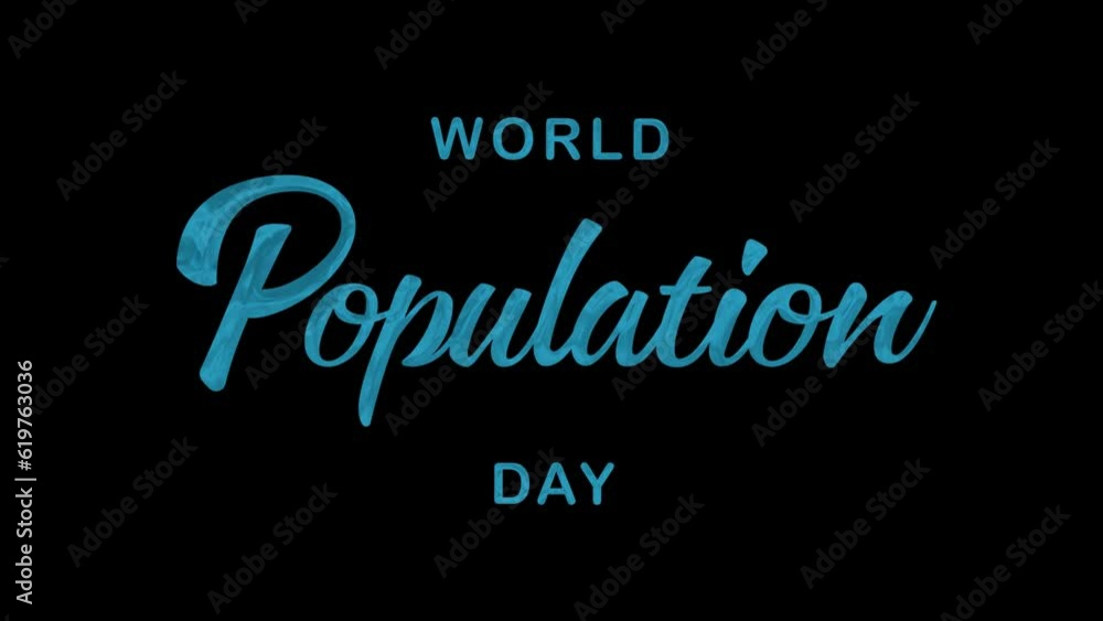 World Population Day Animation in Glass Texture. Great for Population ...
