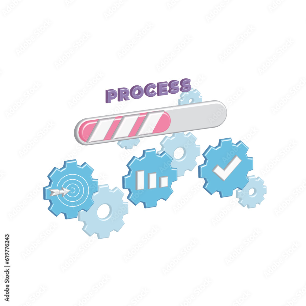 3d bar of loading, process, download, installation of program ... 3d bar of loading, process, download, installation of program ...