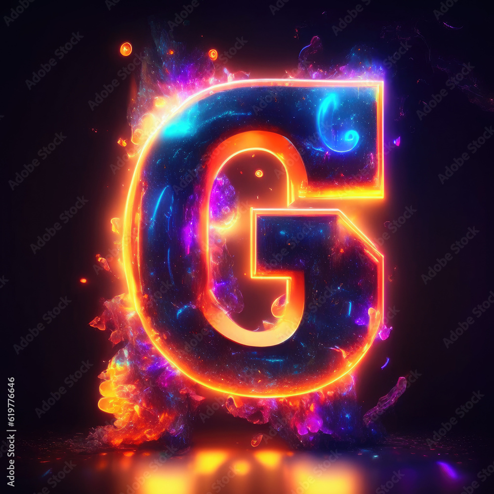 glowing neon sign on black, G letter wallpaper, glowing g letter images ...