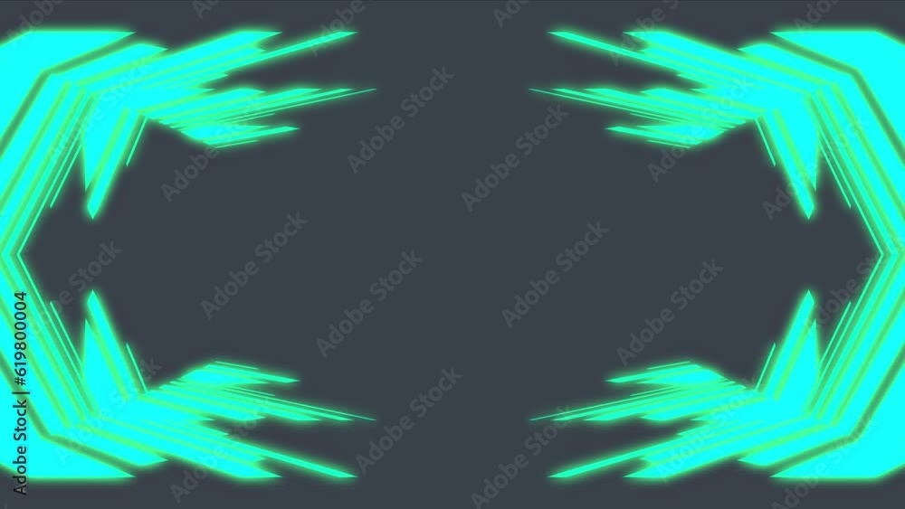 abstract 4k animation with glowing in tunnel zoom with grey background ...