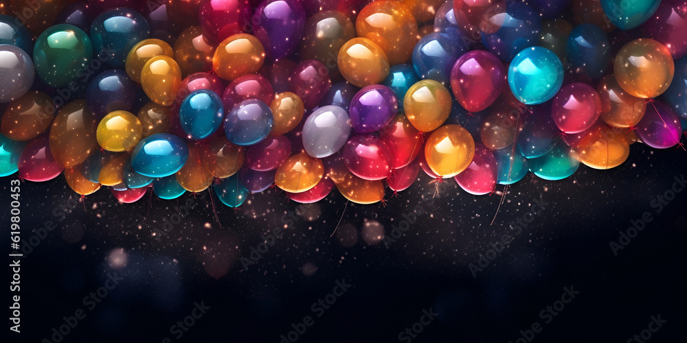 Balloons Galore: A Festive Birthday Party,Colorful Celebration Stock ...