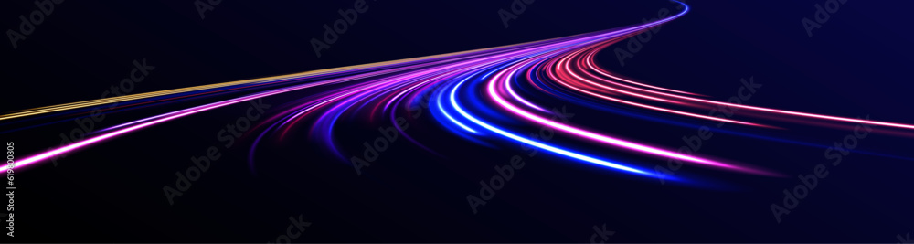 Concept of leading in business, Hi tech products, warp speed wormhole ...