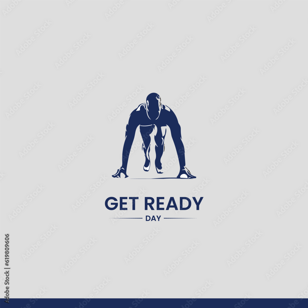 Get Ready Day. get ready to run concept vector illustration. Stock ...