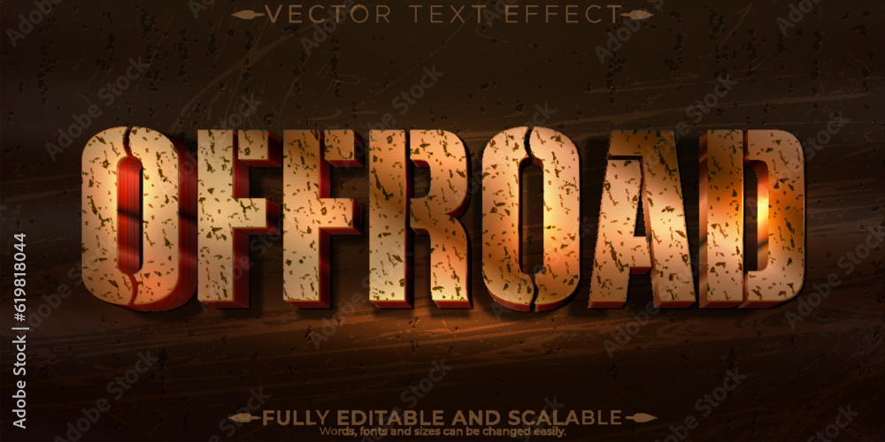 Offroad text effect, editable rally and 4x4 text style Stock Vector ...