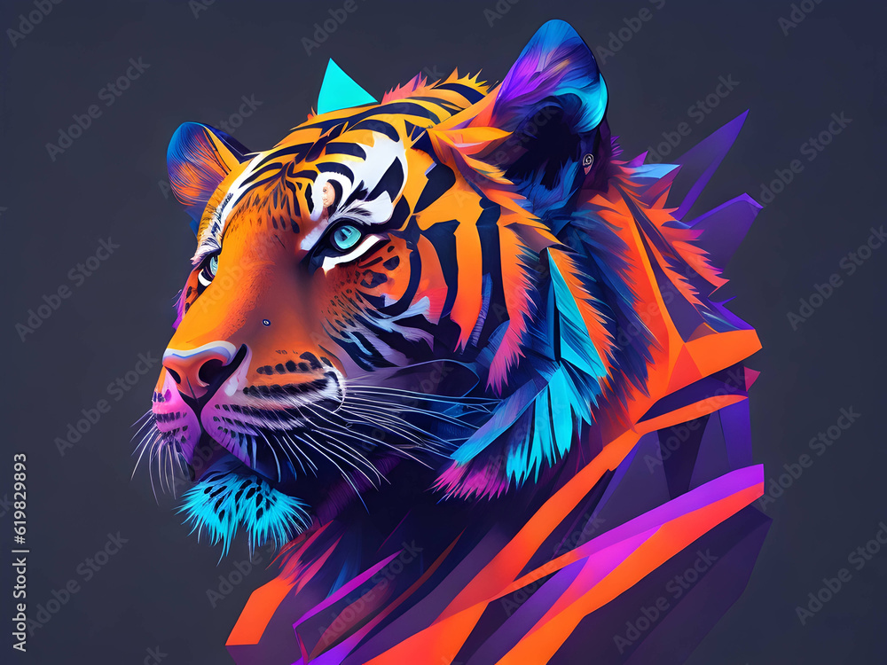 Discover stunning illustrations of colorful tigers on Adobe Stock ...