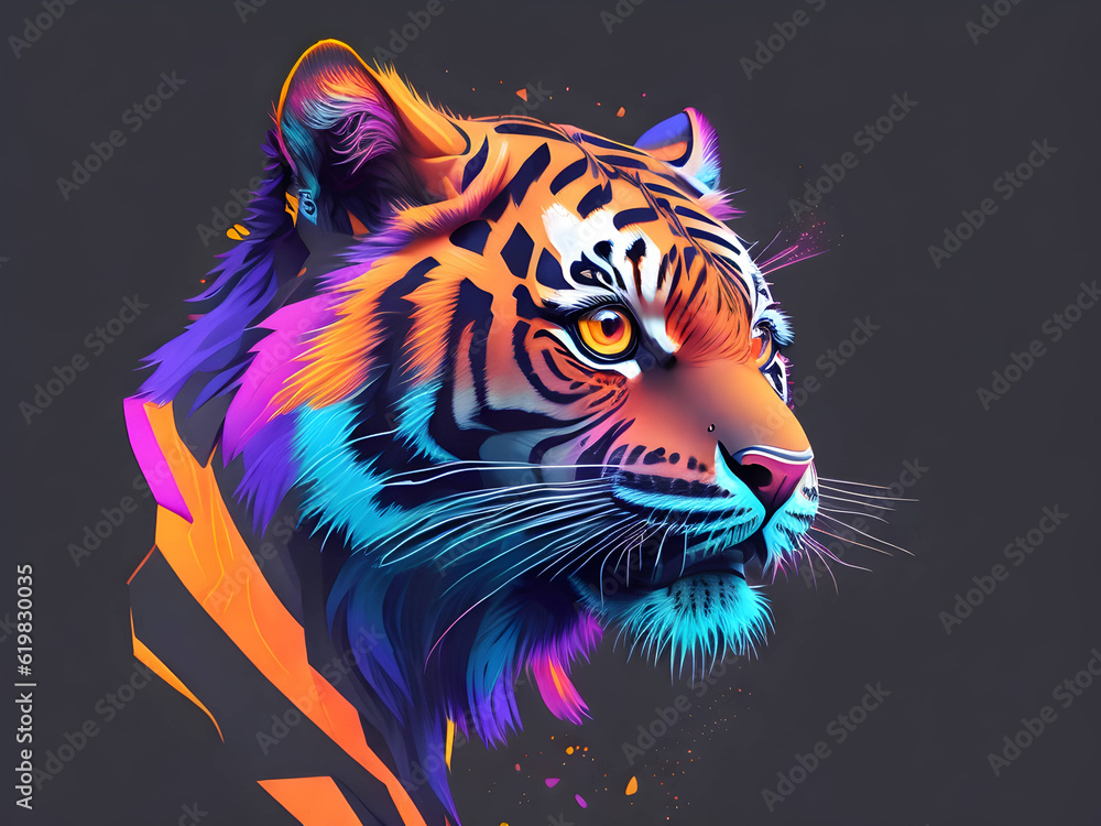 Discover stunning illustrations of colorful tigers on Adobe Stock ...