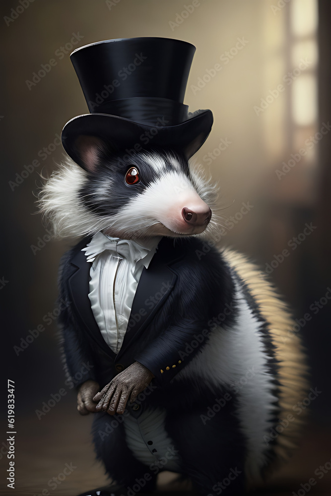 characterful animal portraits, wealthy portraiture, an illustration of ...