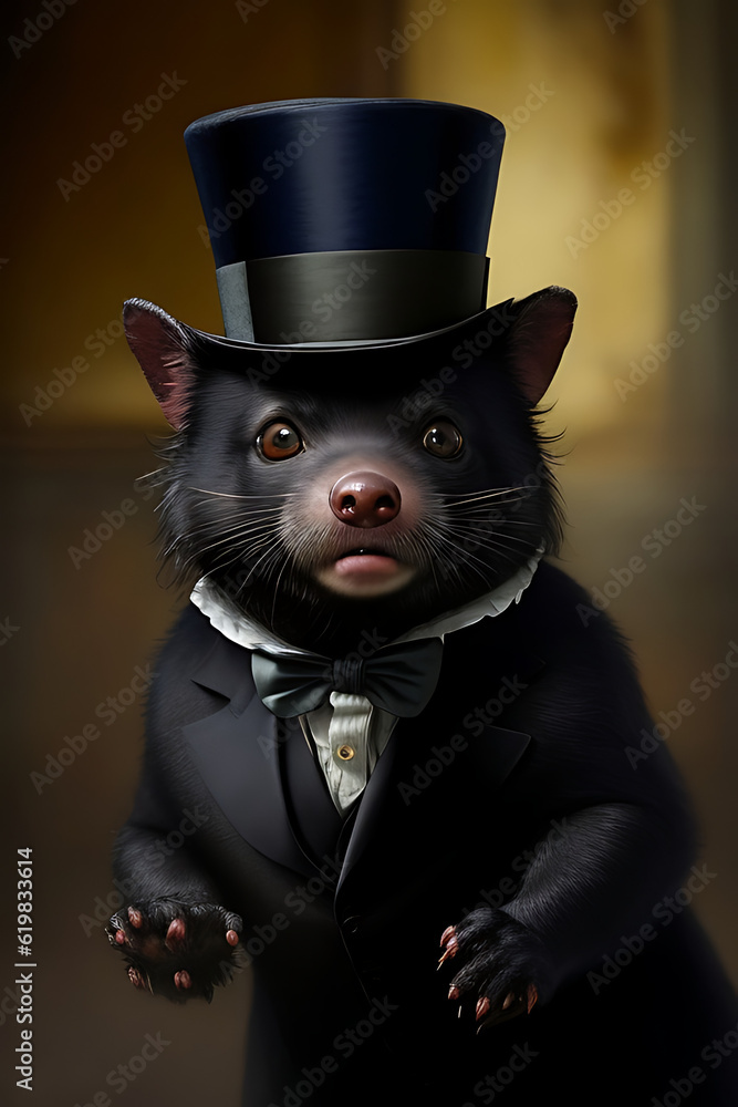 characterful animal portraits, wealthy portraiture, an illustration of ...