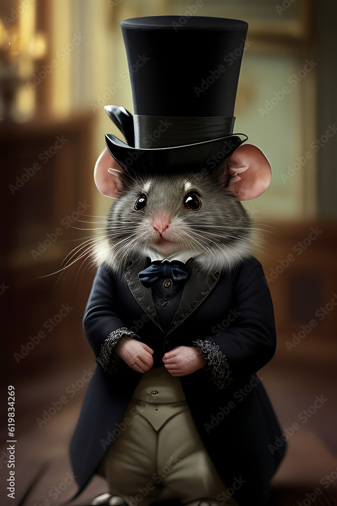 characterful animal portraits, wealthy portraiture, an illustration of ...