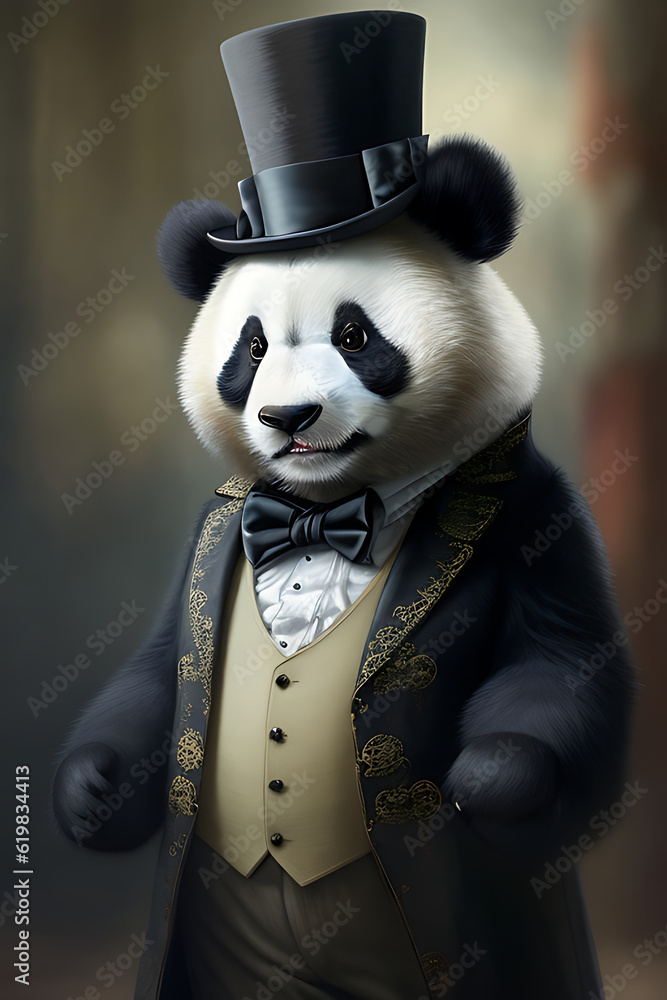 characterful animal portraits, wealthy portraiture, an illustration of ...