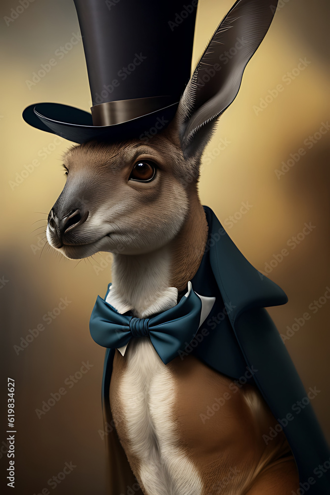 characterful animal portraits, wealthy portraiture, an illustration of ...