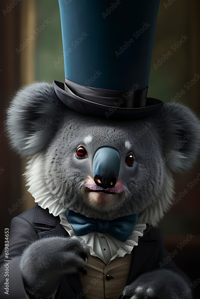characterful animal portraits, wealthy portraiture, an illustration of ...