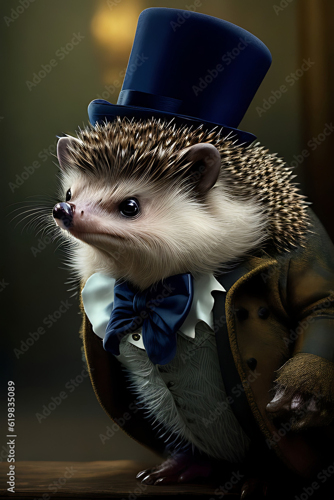 characterful animal portraits, wealthy portraiture, an illustration of ...