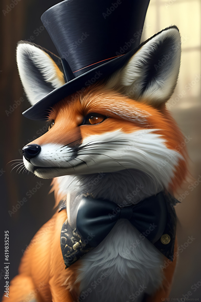 characterful animal portraits, wealthy portraiture, an illustration of ...