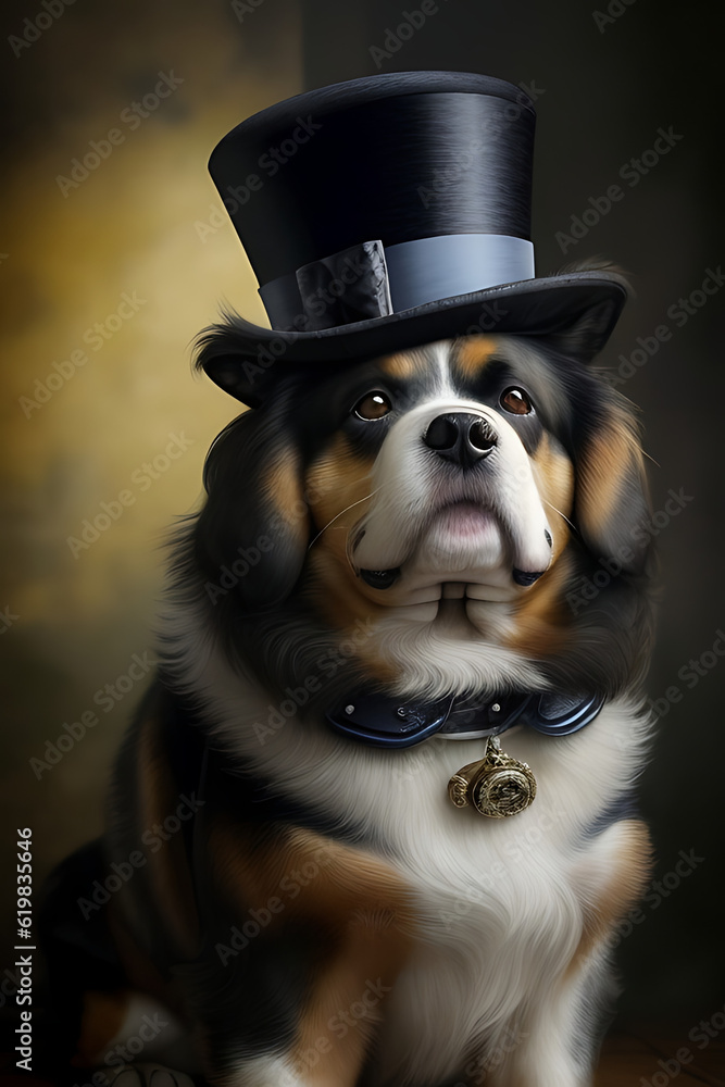 characterful animal portraits, wealthy portraiture, an illustration of ...