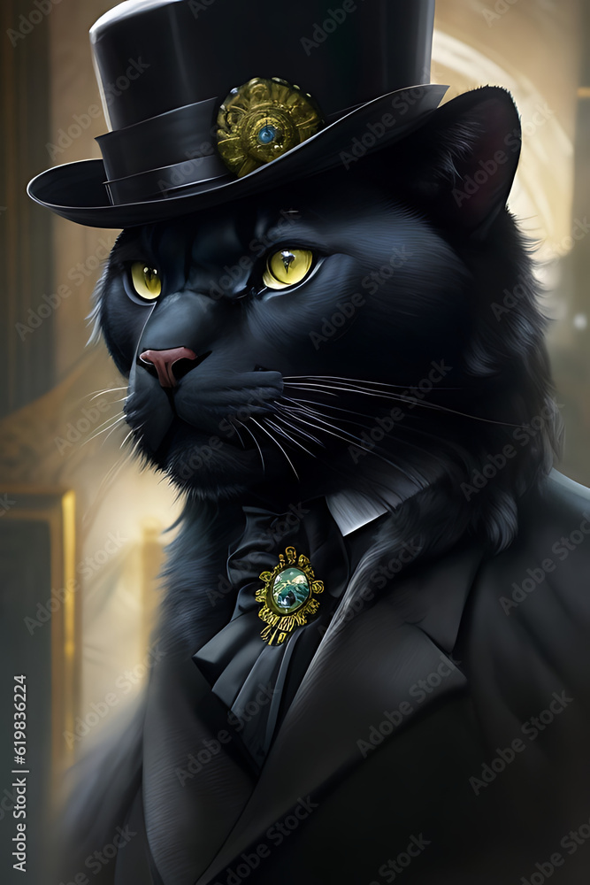characterful animal portraits, wealthy portraiture, an illustration of ...