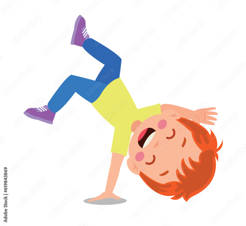 Jumping kids. Happy funny children playing and jumping in different ...