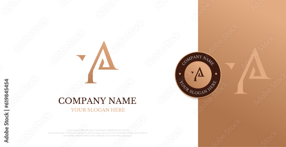 Initial YA Logo Design Vector Stock Vector | Adobe Stock