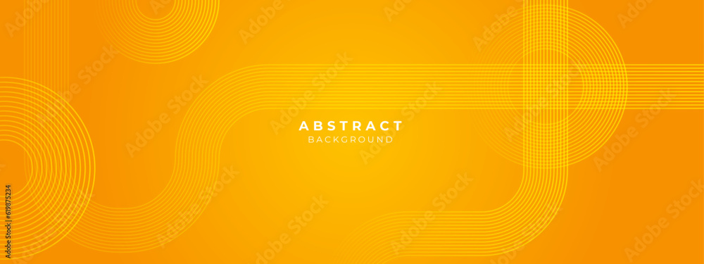 Modern yellow geometric shapes 3d abstract technology background ...