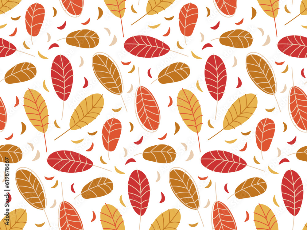 Seamless leaves pattern. Autumn leaf colors paper. autumn pattern ...