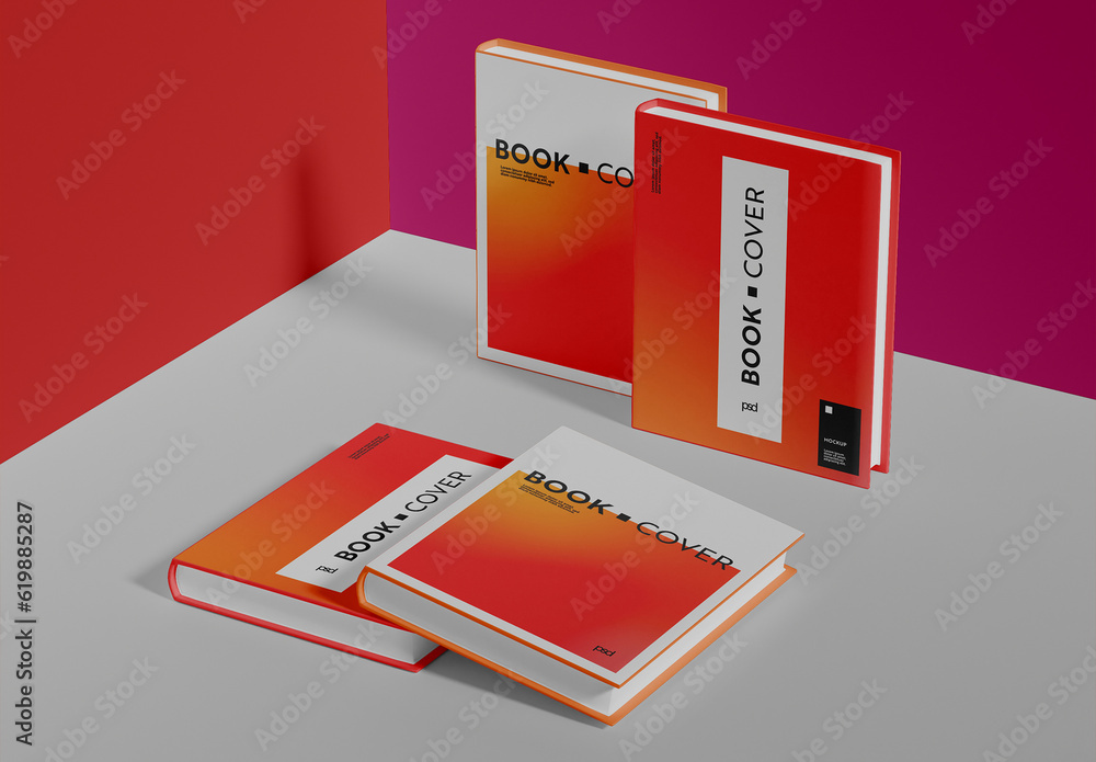 Set of Book Cover Mockup Stock Template | Adobe Stock