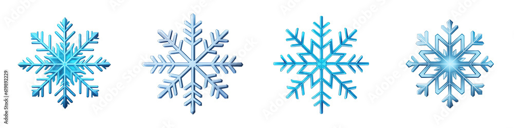 Snowflake clipart collection, vector, icons isolated on transparent ...