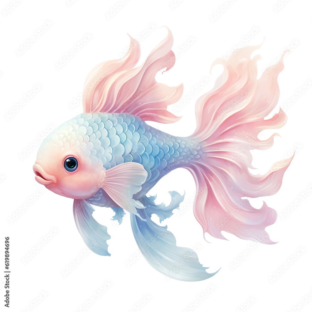 Pastel Fish Watercolor Clipart Illustration, Mermaid Watercolor ...