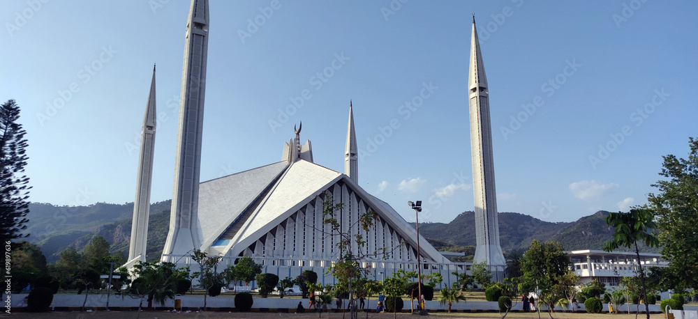 The Faisal Mosque (Urdu: فیصل مسجد, romanized: faisal masjid) is the ...