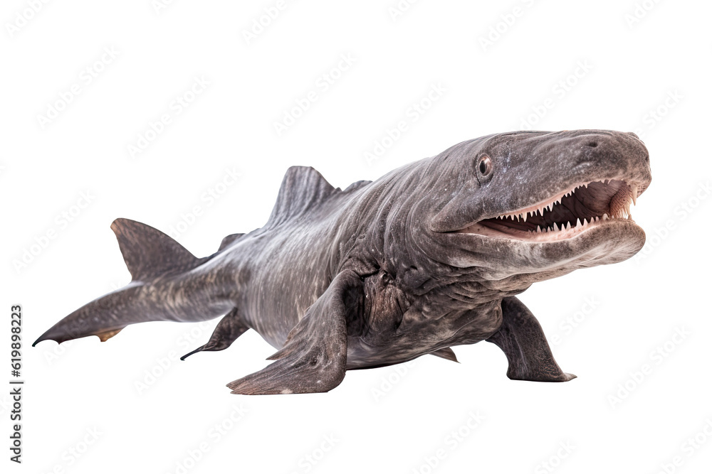Frilled shark Chlamydoselachus anguineus on transparent background (PNG ...