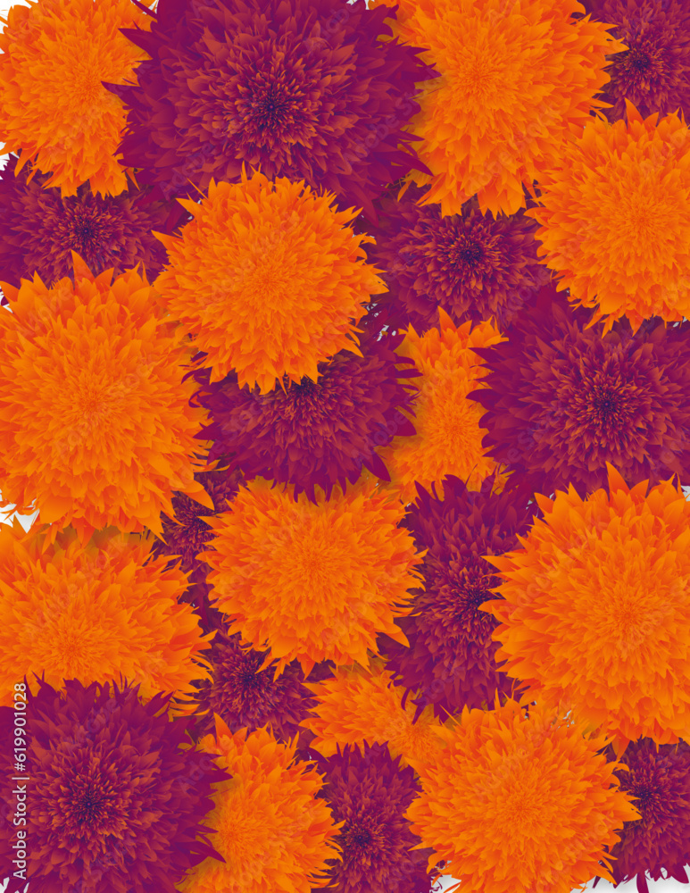 Flor de cempasúchil Stock Vector | Adobe Stock