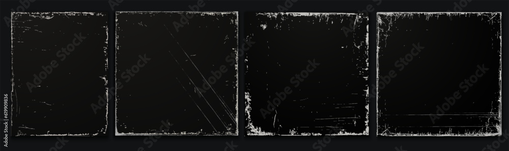 Worn edges album cover with torn edges for vinyl, cd or paper poster ...