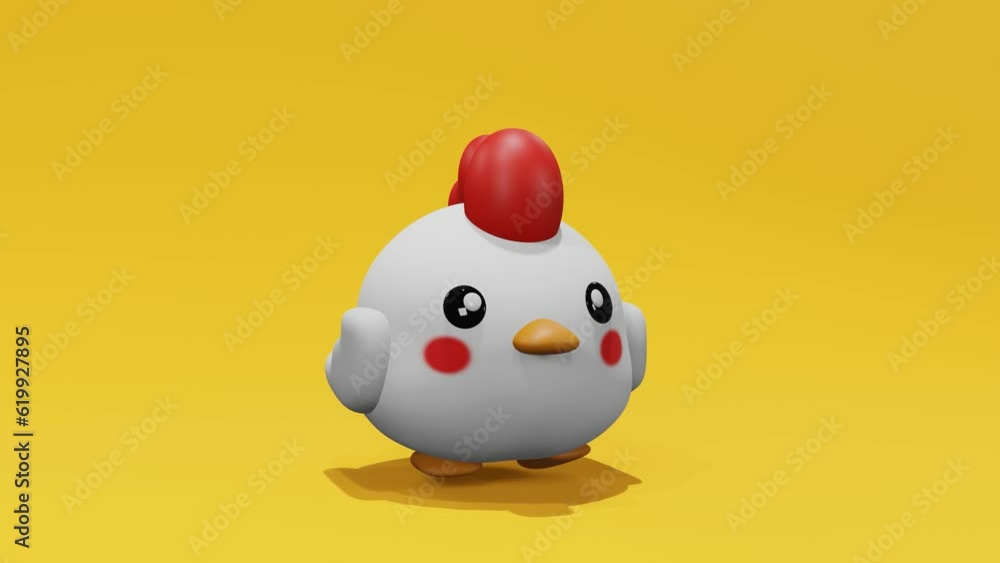 Chicken walk animation, sketchy illustration style. Animated cute ...