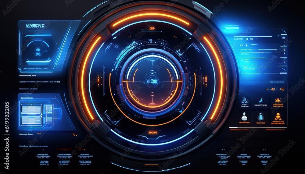 Control panel template, gui for game background design. Generative AI ...